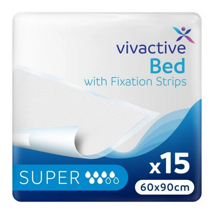 Vivactive Disposable Under Pads with Fixation Strips (60x90cm) (Pack o ...